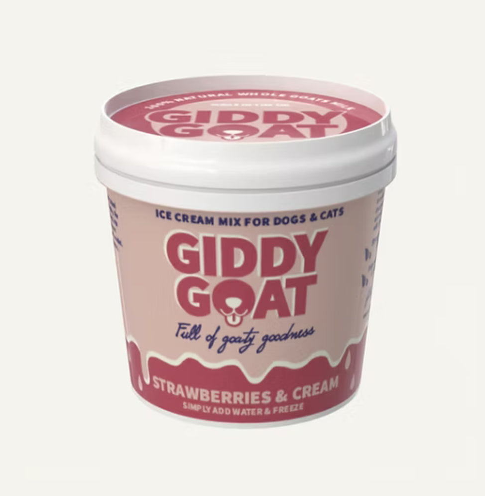 Giddy Goat Ice Cream Mix - Strawberries and Cream – Bodhi & The Birchtree